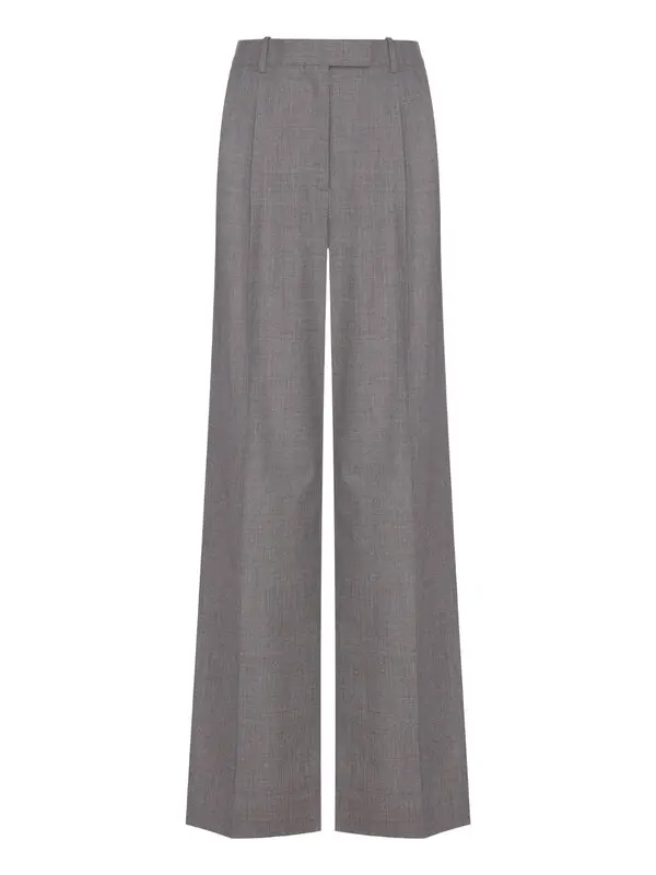 Givenchy Wide-leg Pleated Casual Pants - Gray