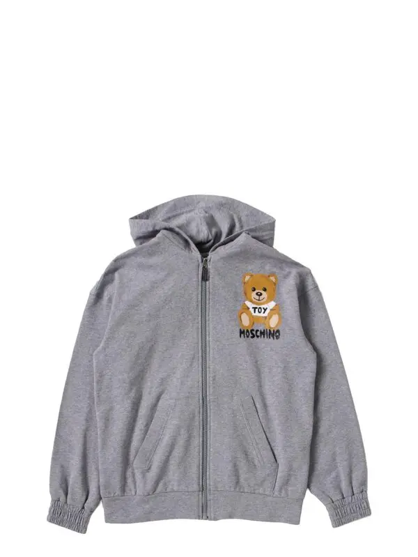 Moschino Teddy Bear Zip-up Hoodie - Gray