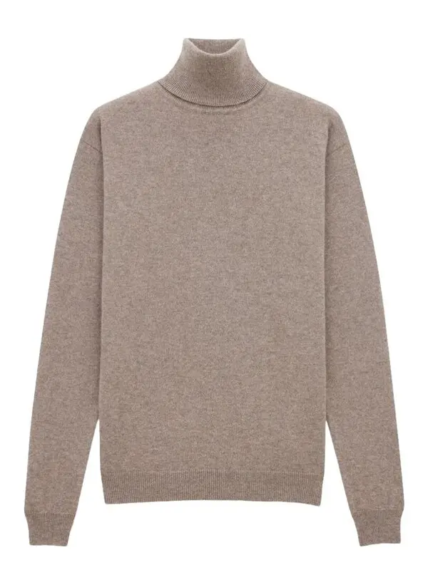 Saint Laurent Turtleneck Loose-fit Jumper - Taupe