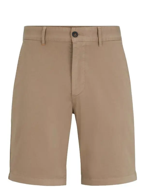 Hugo Boss Slim-fit Chino Shorts - Beige