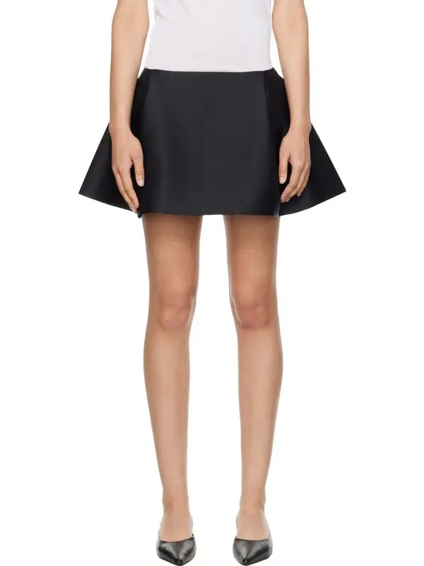 Khaite A-line Skirt With Lotus Leaf Hem - Black