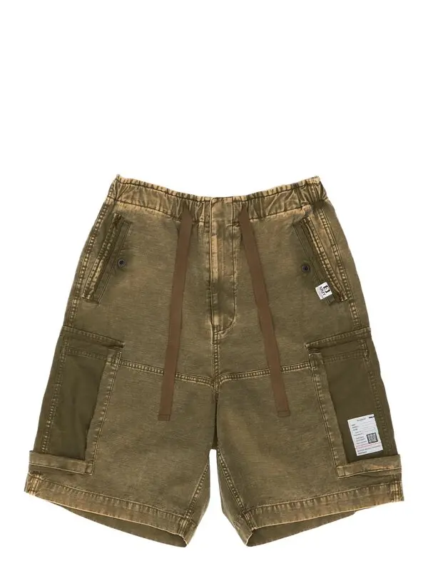 Mihara Yasuhiro Distressed Cargo Shorts - Green