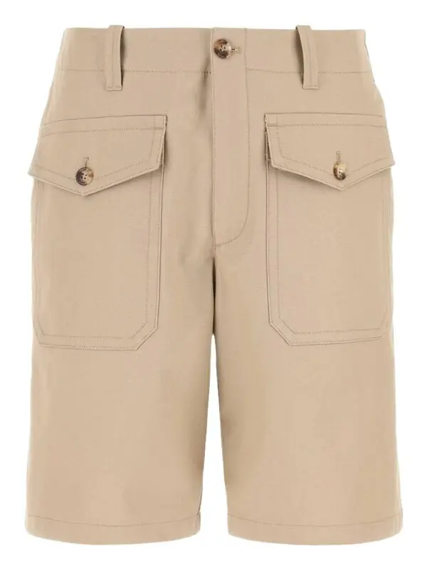 Alexander McQueen Pocket Detailed Bermuda Shorts - Nude