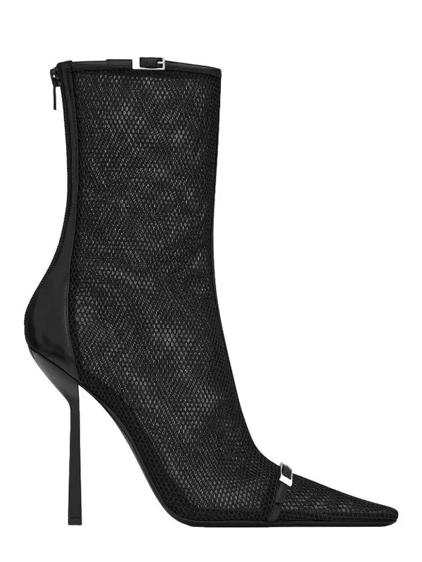 Saint Laurent Oxalis Pointed Toe Boots - Black