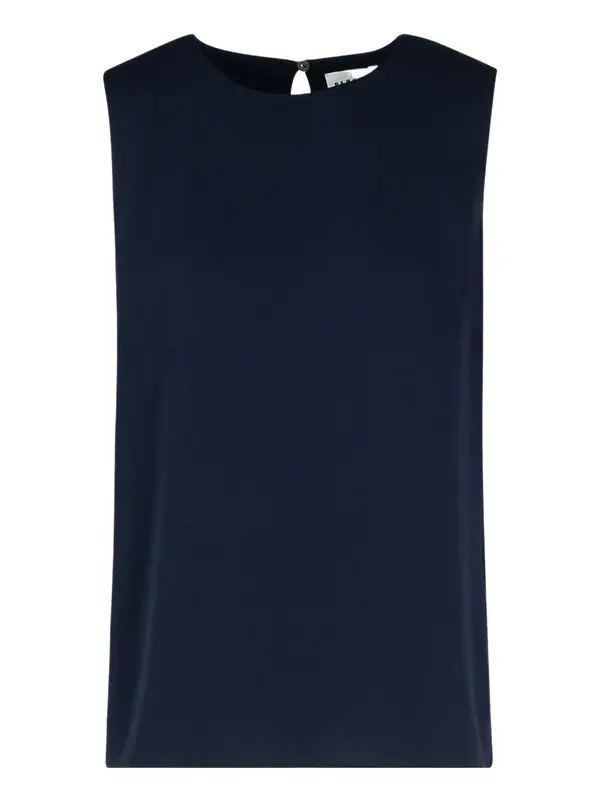 P.a.r.o.s.h Sleeveless Blouse With Straight Hem - Black