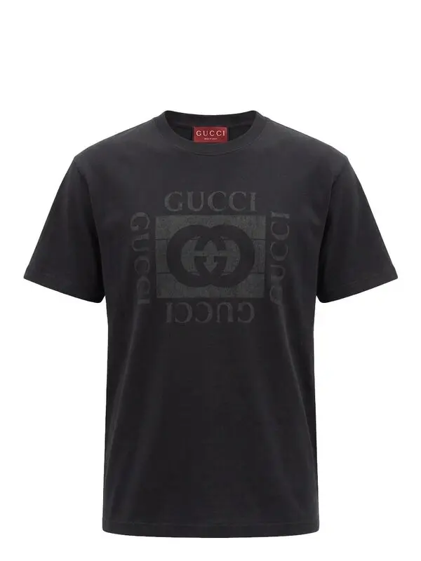 Gucci Logo Print T-shirt - Black