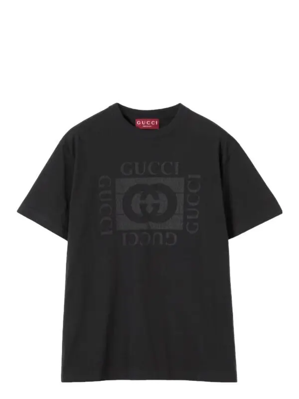 Gucci Logo Print T-shirt - Black