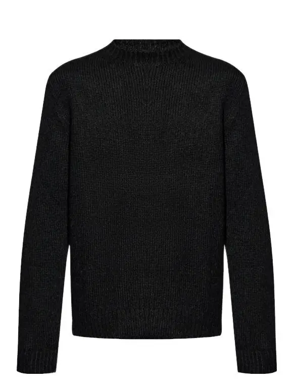 JIL SANDER Crewneck Long-sleeved Jumper - Black