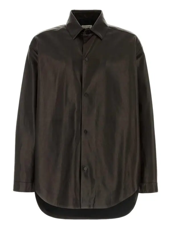 Fear Of God Long Sleeved Shirt - Dark Brown
