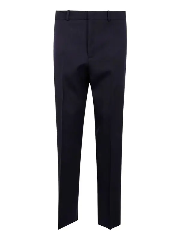 JIL SANDER Mid-waisted Tailored Trousers - Navy