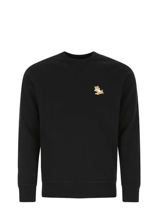 Maison Kitsuné Chillax Fox Patch Sweatshirt - Black