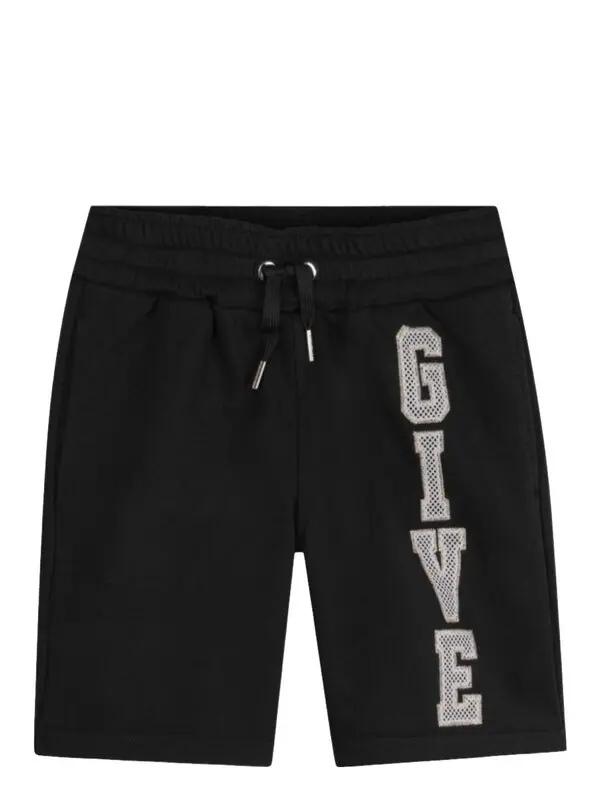 Givenchy Drawstring Letter Pattern Shorts - Black