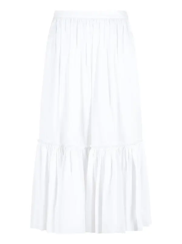 JIL SANDER Pleated Poplin Skirt - No