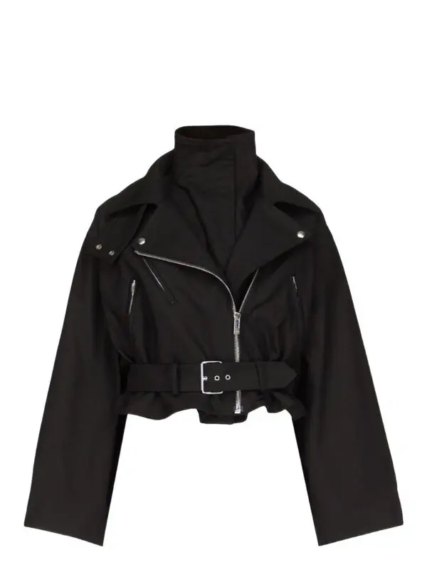 Alaïa Belted Zip Jacket - Black