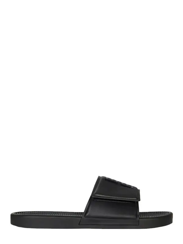Givenchy 4g Emblem Flat Sandals - Black