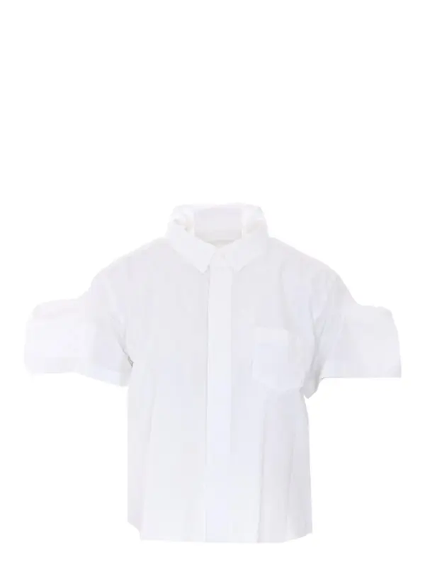 Sacai Button-up Short-sleeved Shirt - White