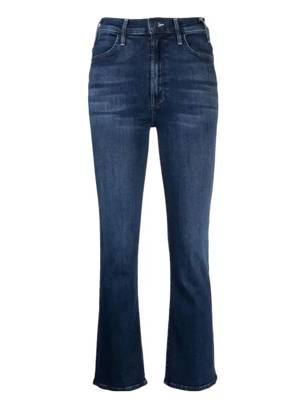 MOTHER The Hustler Mid-rise Ankle Jeans - Blue