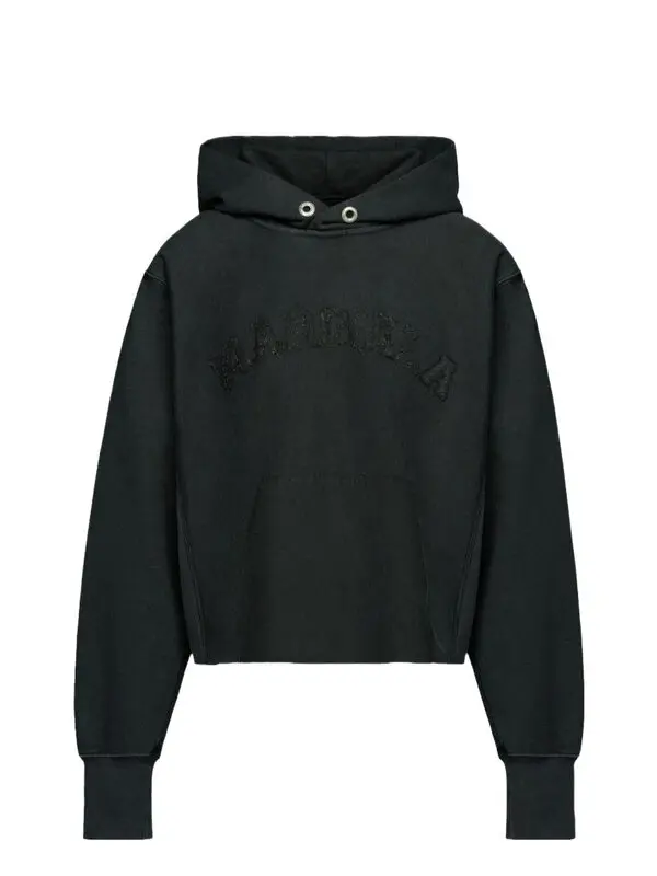 MAISON MARGIELA Logo Detailed Hoodie - Black
