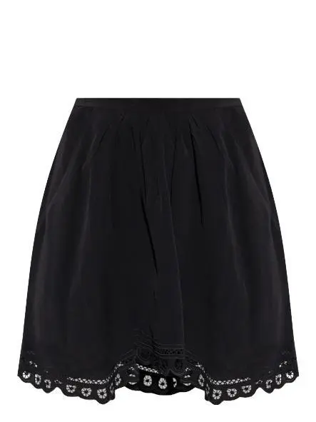 Isabel Marant Étoile Francesca Mini Skirt With Lace Detail - Black