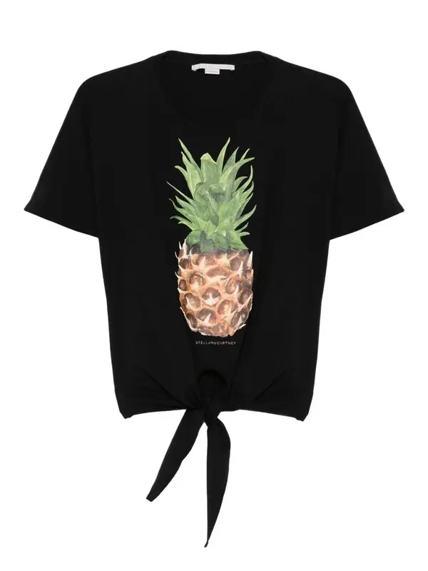 Stella McCartney Pineapple Print T-shirt - Black