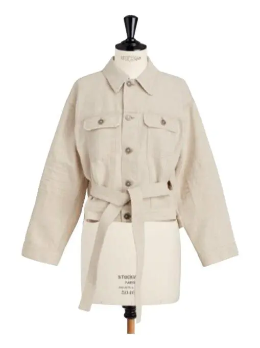 Dior Short Belted Jacket - Nude