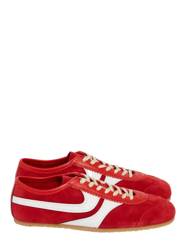 Dries Van Noten Panelled Lace-up Sneakers - Red