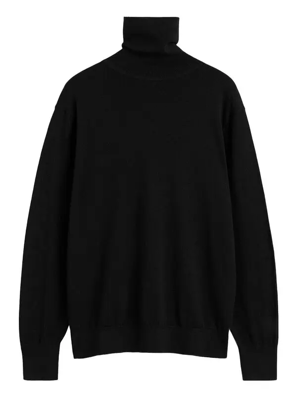 TOTEME Roll Neck Knitted Jumper - Black