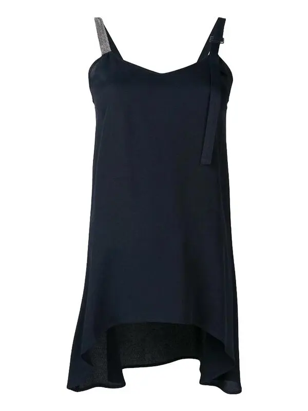 Fabiana Filippi Sleeveless Asymmetrical Hem Top - Black