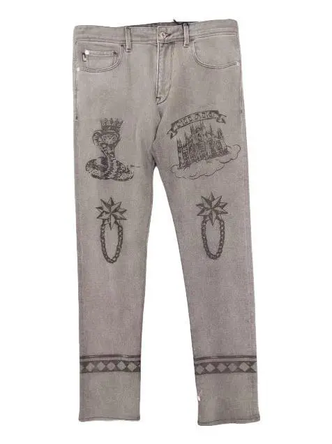 Moschino Printed Jeans - Gray