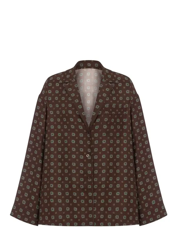 Moschino Satin Printed Shirt - Red