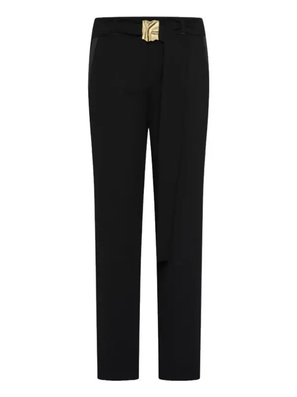 Marella Straight-fit Belted Trousers - Black
