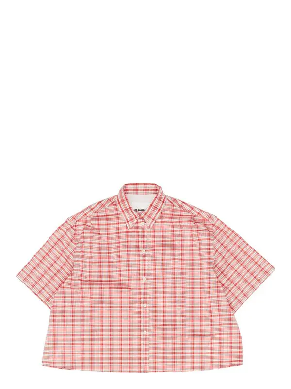 JIL SANDER Checked Button-up Shirt - Pink