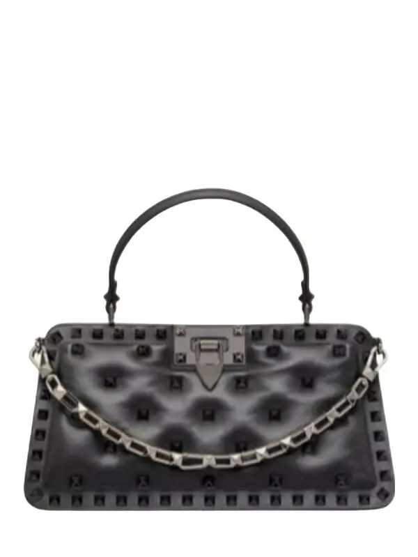 Valentino Garavani Rockstud Top Handle Bag - Black