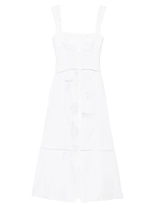 MARINE SERRE Regenerated Midi Dress - White