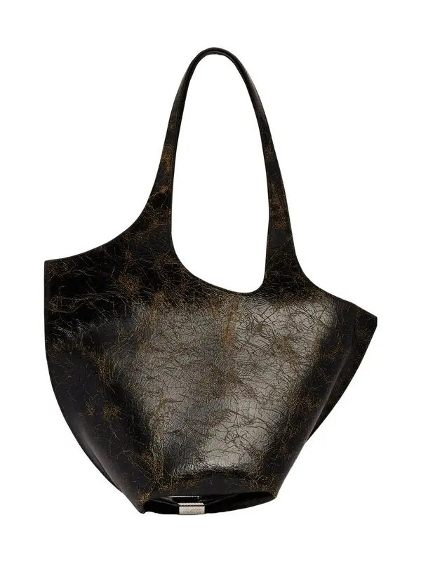Attico La Scoop Shoulder Bag - Black