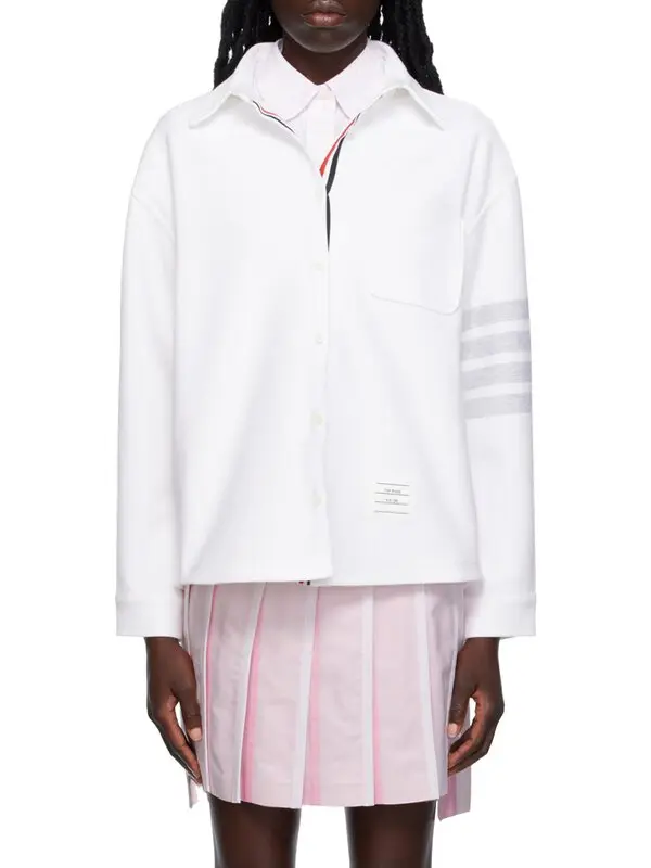 Thom Browne 4-bar Stripe Shirt - White