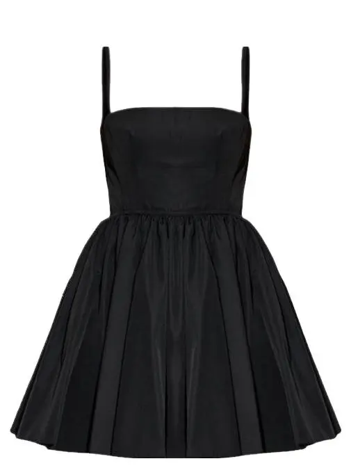 Alaïa Pleated Sleeveless Mini Dress - Black