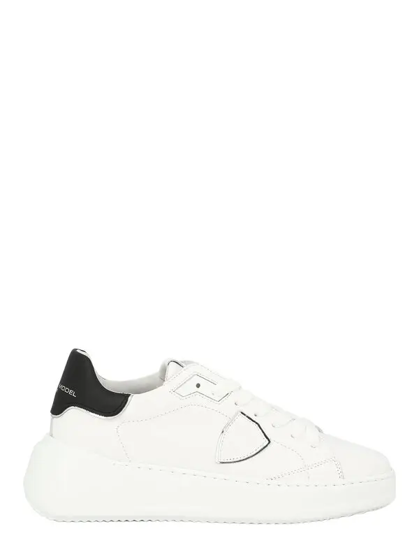 Philippe Model Tres Temple" Logo Patch Sneakers - White