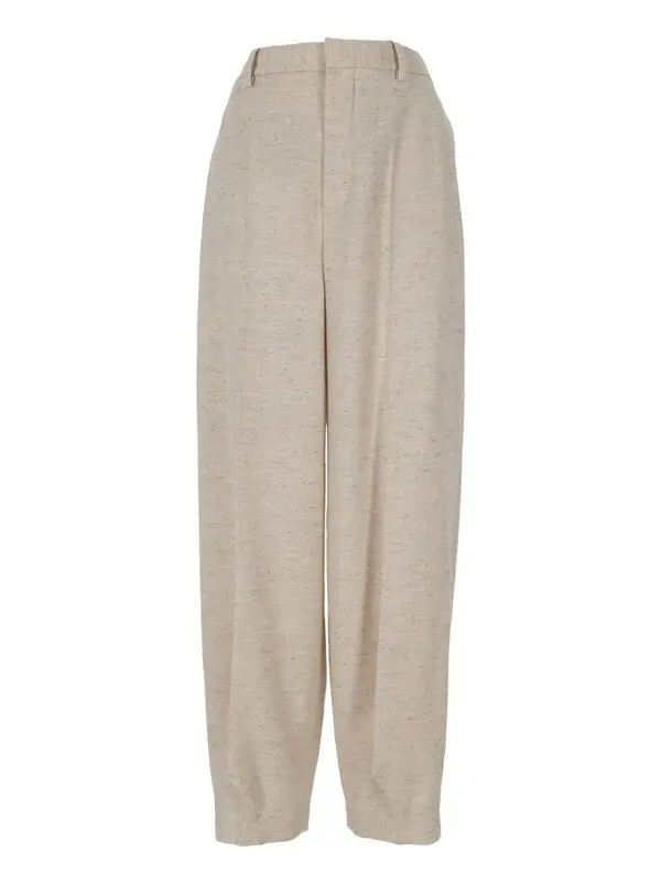 Loro Piana Tapered Trousers - Cream Shell