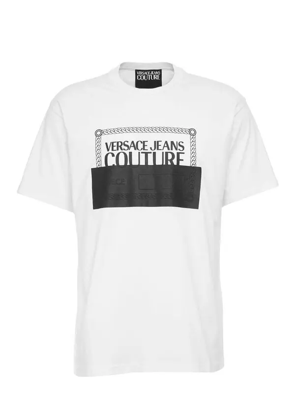 Versace Logo-print Short-sleeve T-shirt - Black