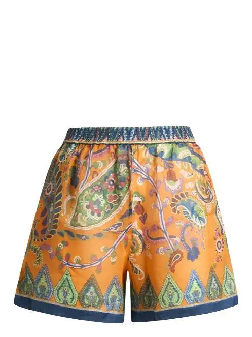 Etro Printed Elasticated Waist Shorts - Nude