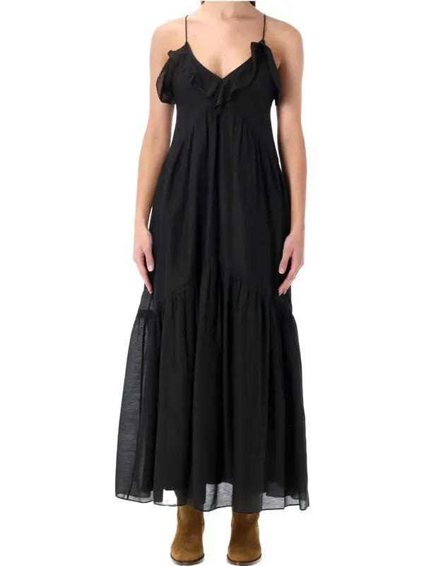 Isabel Marant Étoile Vasma Ruffled Maxi Dress - Black