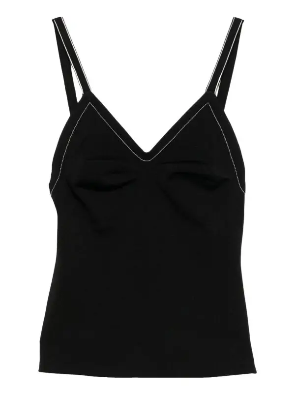 Carven Silk Camisole - Black