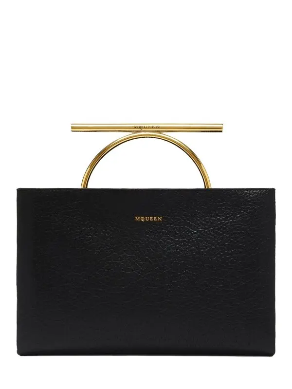 Alexander McQueen Handbag With Metal Handle - Black