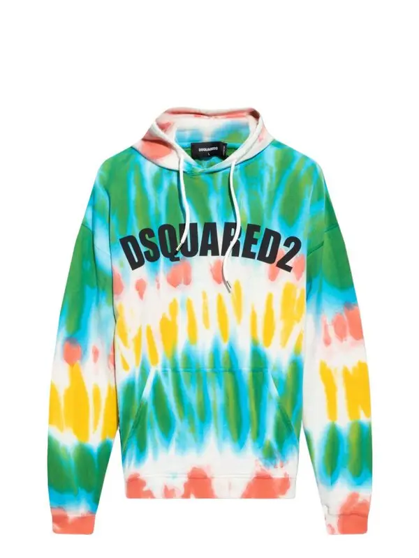 Dsquared2 Tie-dye Logo Hoodie - Green