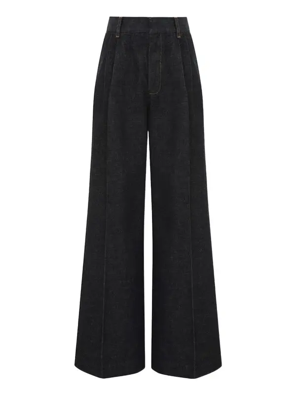 Zimmermann Illustration Denim Wide Leg Jeans - Night Sky