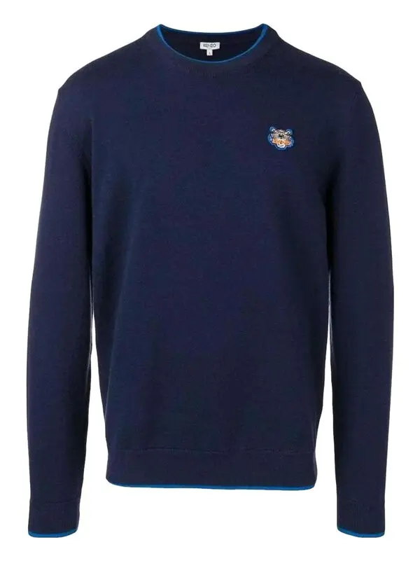 Kenzo Logo Patch Knitted Jumper - Black