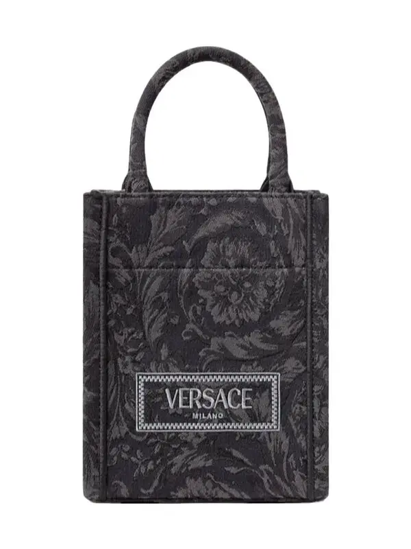 Versace Athena Barocco Mini Top Handle Bag - Black