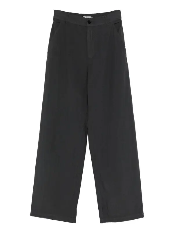Barena Venezia Buttoned Wide Leg Trousers - Grey