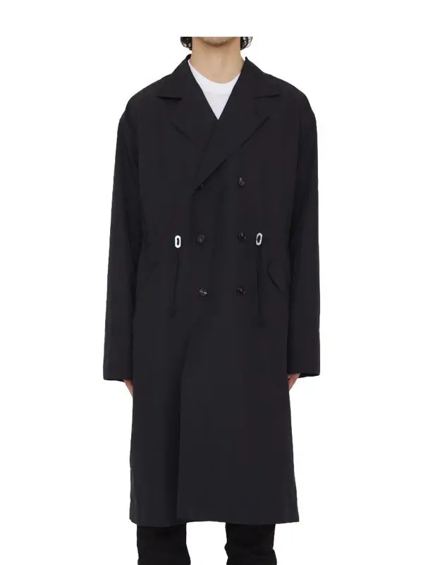 Bottega Veneta Double-breasted Trench Coat - Black